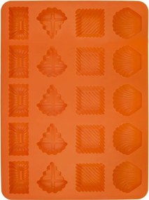 German Nepřilnavá forma na pečení pracen / 28,5 x 21 x 1,5 cm / silikon / oranžová