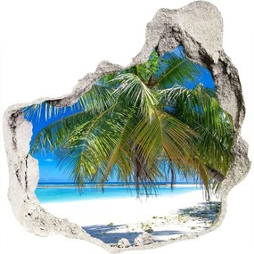 Wallmuralia Nálepka fototapeta 3D výhled Tropická pláž 75x75 cm