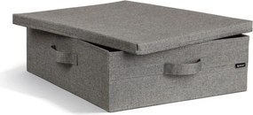 Šedý látkový úložný box s víkem 46x56x16 cm Soft Storage Low – Bigso