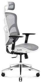 Ergonomická židle DIABLO V-BASIC: bílo-šedá Diablochairs