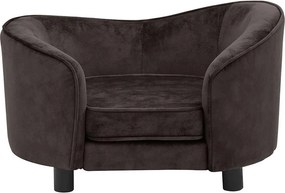 Pohovka pro psy hnědá 69 x 49 x 40 cm plyš 170942