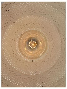 Bílé bambusové závěsné svítidlo Good&amp;Mojo Palawan, ⌀ 60 cm