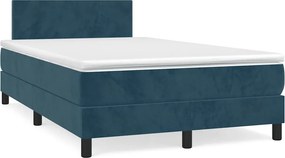 Box spring postel s matrací tmavě modrá 120 x 200 cm samet 3141177