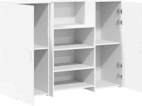 Recepční stůl bílý 135x50x103,5 cm kompozitní dřevo 3324187