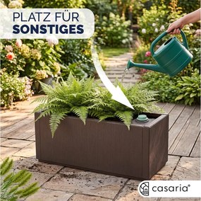 Květináč Ethica hnědý plast 80x36x36cm