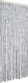 Závěs proti hmyzu bílý a šedý 100 x 220 cm Chenille 284281