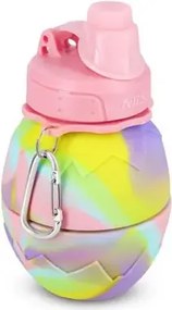 NILS Camp NC4102 700ml růžová / Skládací silikonová láhev