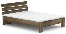 Moderní postel REA Nasťa 140x200cm - ořech, 1. pás čela 1027 - bílá, 2. pás čela 1027 - bílá, 3. pás čela v barvě postele