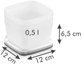 Tescoma PURITY 3dílná sada dóz do mrazničky 0,5 l