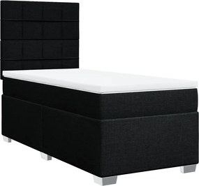 Box spring postel s matrací černá 100 x 200 cm textil 3290401