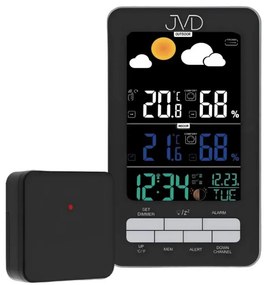 JVD Digitální černá rádiem řízená meteorologická stanice JVD RB6687.1