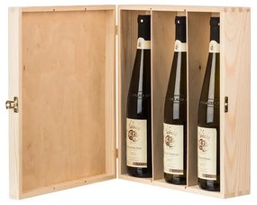 ČistéDřevo Dřevěná krabička na 3 vína XII