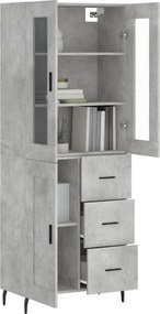 Skříň highboard betonově šedá 69,5x34x180 cm kompozitní dřevo 3198677