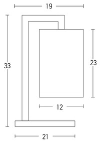 Zambelis H11-WH stolní lampa chrom, 1xE27, 33cm