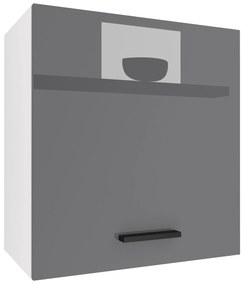 Kuchyňská skříňka Belini horní 60 cm šedý lesk  INF SG60/1/WT/S/0/B1