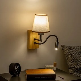 Brilagi - LED Nástěnná lampa NUBILA WOOD 1xE27/25W/230V + LED/3W dub/hnědá