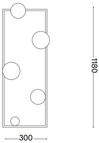 Ideal Lux - LED Stojací lampa ANGOLO 5xG9/3W/230V černá