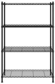 vidaXL Marketos Úložný regál 4 police 90 x 35 x 137 cm černý 200 kg