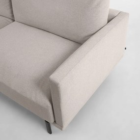 Béžová rohová pohovka Kave Home Galene, levý roh, 254 cm