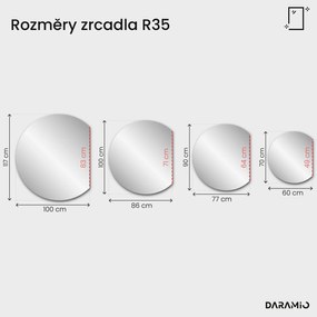 Bronzové zrcadlo Pure R35