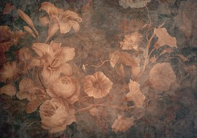 Postershop Fototapeta vliesová: Vintage imitace květin - 368x254 cm
