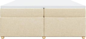 Box spring postel s matrací krémová 200x200 cm textil 3285406