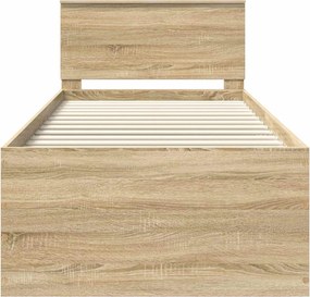 Rám postele s čelo Sonoma dub 75 x 190 cm Kompozitní dřevo 3408629