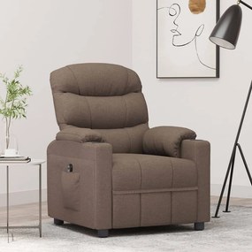 Elektrické polohovací křeslo taupe textil 3143499