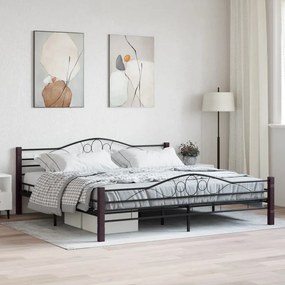 vidaXL Rám postele černý kovový 180 x 200 cm
