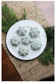 Forma na 6 mini bábovek ve stříbrné barvě Nordic Ware Snowflakes, 700 ml