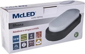 LED svítidlo McLED Rhona 10W 3000K IP65 šedá ML-513.054.81.0