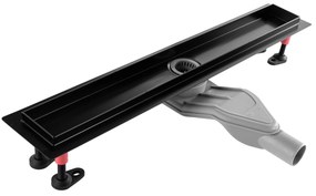 Rea NEOX Superflow, odtokový sprchový žlab 60 cm, černá matná, REA-G7805