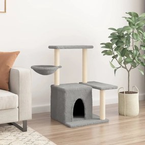 Škrabadlo pro kočky se sisalovými sloupky světle šedé 83 cm 172110