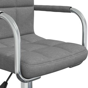 Otočná jídelní židle světle šedá textil 3088062