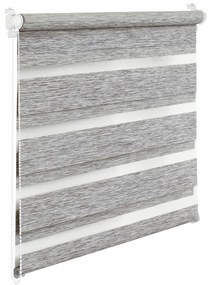 ZEBRA® Roleta DEN A NOC / MINI / PREMIUM / šedý melír / BH 19 Barva mechanizmu: bílá, Výška: 150, Šířka: 30