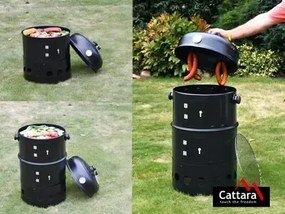 Cattara Gril - udírna na dřevěné uhlí PISA 3in1 40cm / Rošt: 38cm