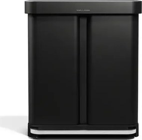 Simplehuman 58 l (34/24) matná černá ocel / Pedálový odpadkový koš na