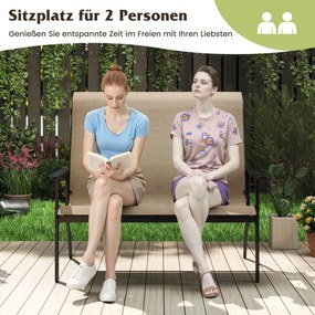 Costway Zahradní lavice odolná proti povětrnostním vlivům balkónová nádrž