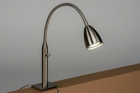 Stolní designová lampa s klipem Nicolette Silver