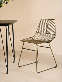Kovová jídelní židle v bronzové barvě District – Premier Housewares