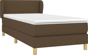 Box spring postel s matrací tmavě hnědá 90x190 cm textil 3126608