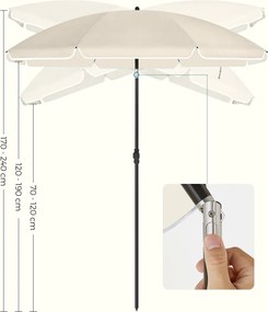 Slunečník SOLARA, Ø200 cm, béžová SongmicsHome