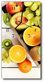 Nástěnné hodiny vertikální Kuchyně barevné ovoce