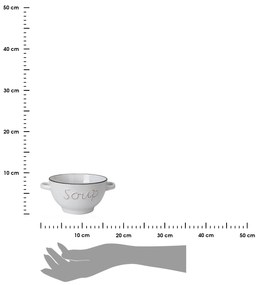 Kameninová miska na polévku Soup 650 ml bílá