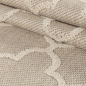 Ayyildiz, Kusový koberec Patara 4951 Beige – na ven i na doma, 80x250, béžová, chodba / předsíň