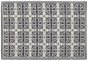 Venkovní koberec 120x180 cm černý a bílý NELLUR Beliani