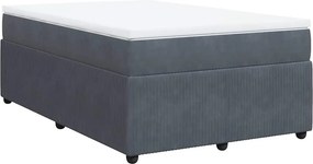 Box spring postel s matrací tmavě šedý 120x190 cm samet 3285627