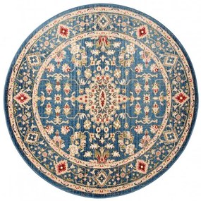Kulatý koberec RIVOLI EE65B modrý Rozměr: průměr 100 cm