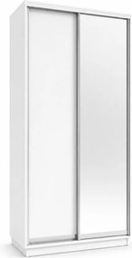Skříň s posuvnými dveřmi 1200x2400x600 1LTD 1 Zrcadlo Nymphea Alba, profil stříbrný