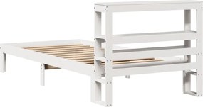Rám postele s čelem bílý 75 x 190 cm masivní borovice 3306032